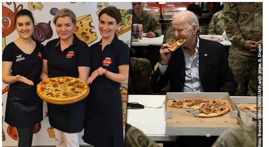 Joe Biden zjadł pizzę z żołnierzami. Jaki placek wybrał?