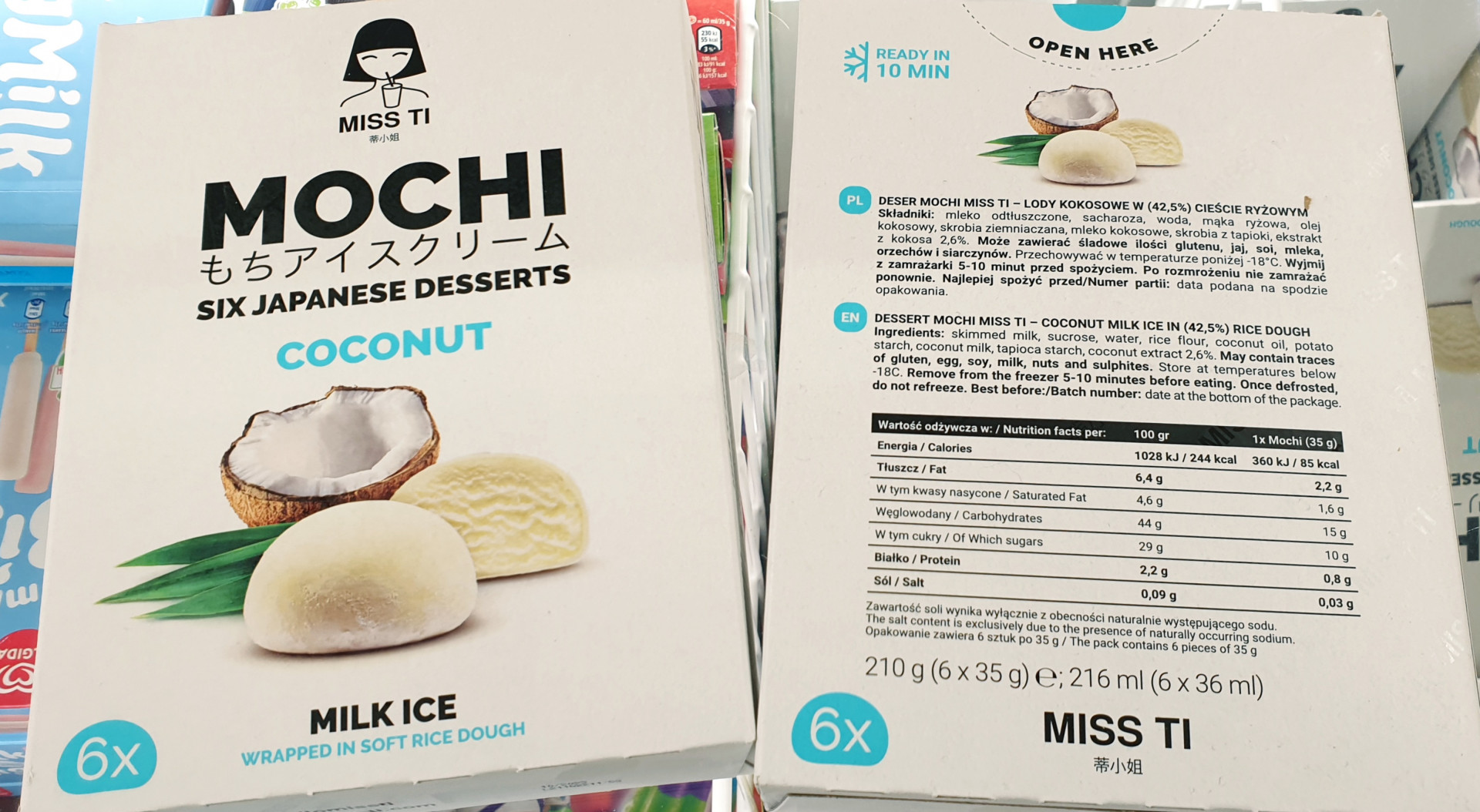 Nowe lody Mochi Miss Ti mają kokosowy smak. Znikną z Biedronek tak jak ...