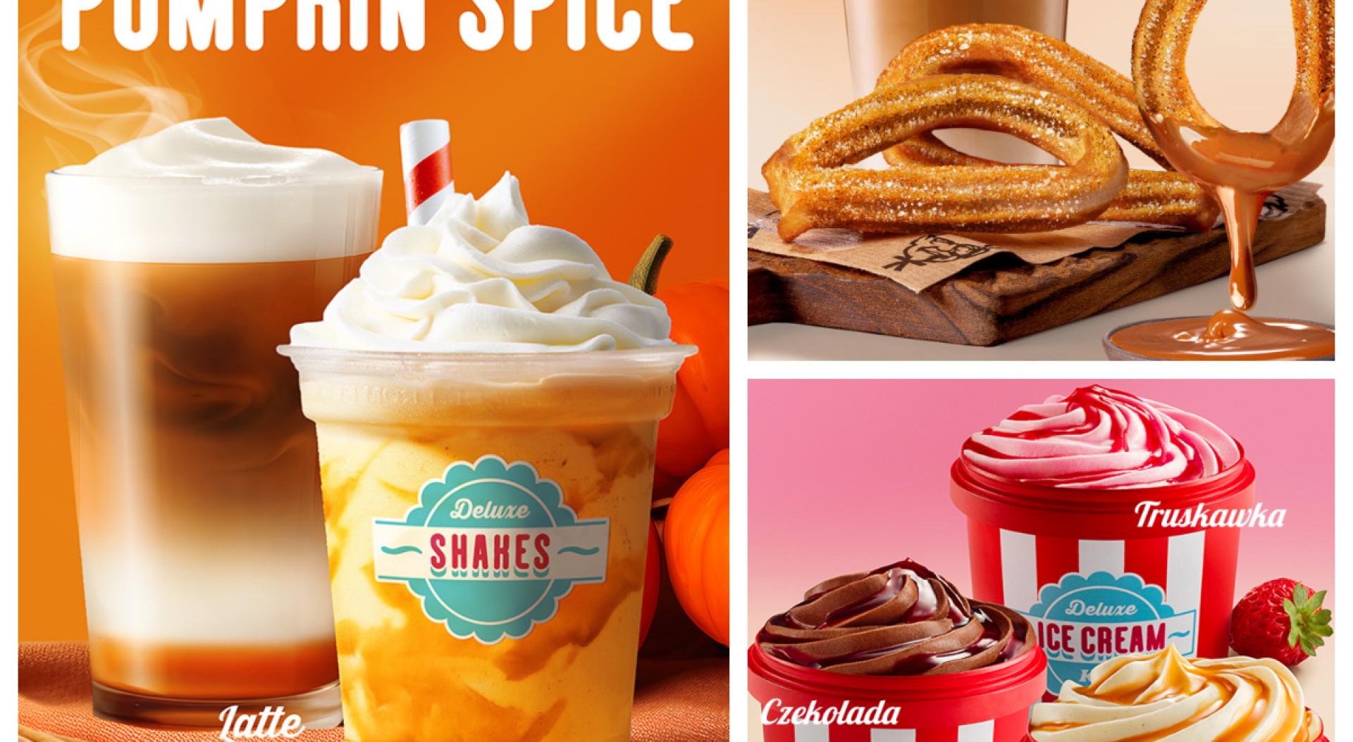 KFC świętuje jesień pumpkin spice. Są też churros i nowe lody
